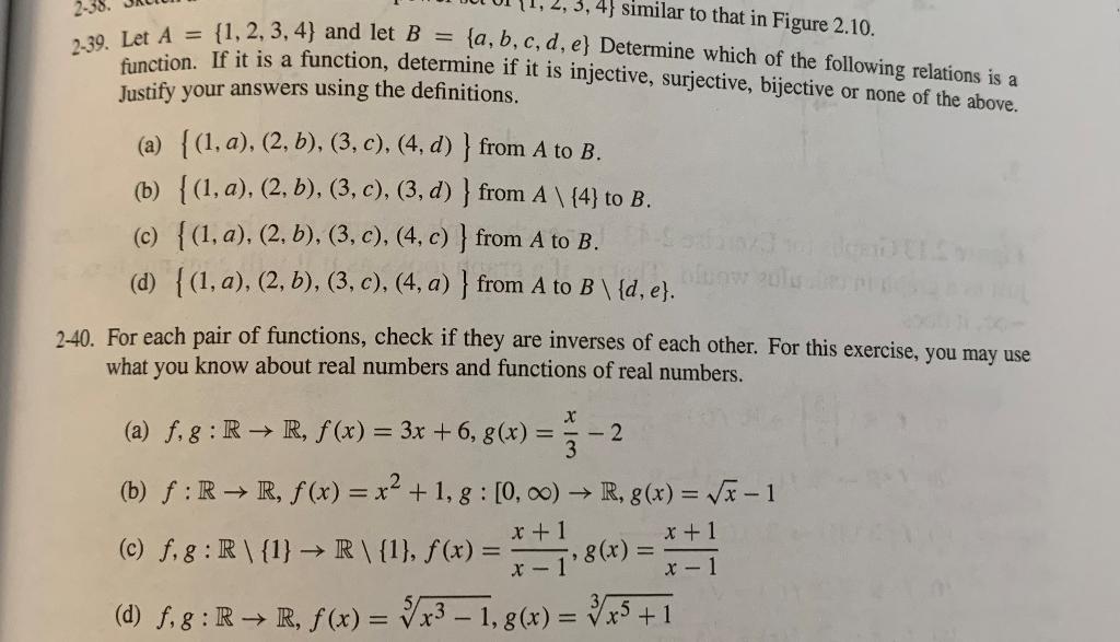Solved 39) Let A={1, 2, 3, 4} and let B={a, b, c, d, e}. | Chegg.com