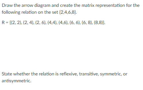 Solved Draw the arrow diagram and create the matrix | Chegg.com