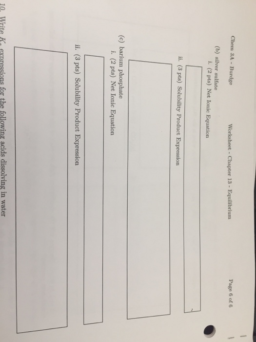 Solved 9. Write the net ionic equation for each of the | Chegg.com