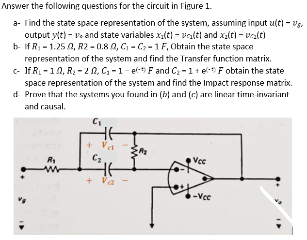 Solved = = = Answer the following questions for the circuit | Chegg.com