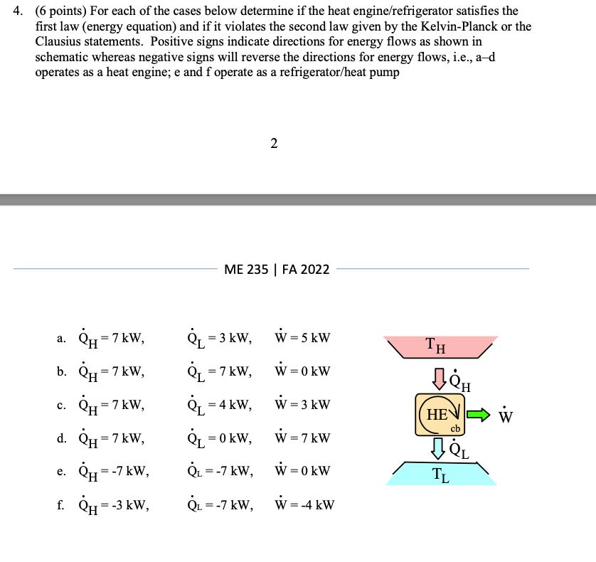 Solved 4. (6 points) For each of the cases below determine | Chegg.com