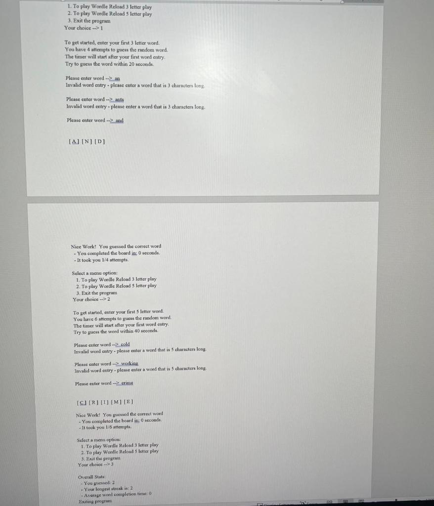 Solved Write c++ program of Wordle Reload by creating a | Chegg.com