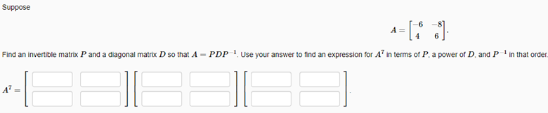 Solved SupposeA=[-6-846].Find an invertible matrix P ﻿and a | Chegg.com