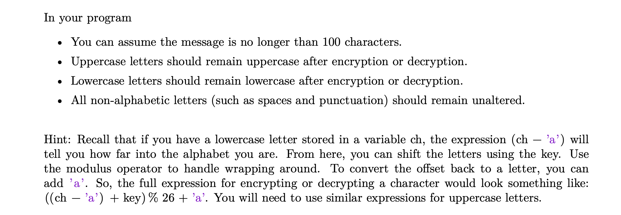 Solved I. (5 marks) The Caesar cipher is a way to encrypt a | Chegg.com