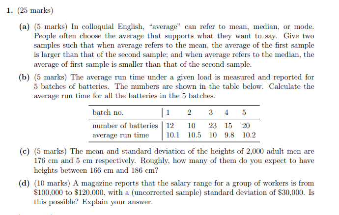 Solved 1. (25 marks) (a) (5 marks) In colloquial English, | Chegg.com