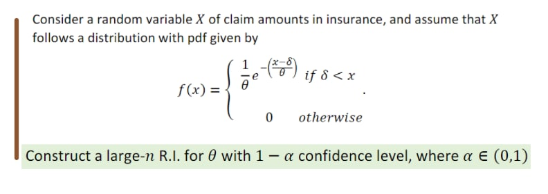 Solved Consider a random variable X of claim amounts in | Chegg.com