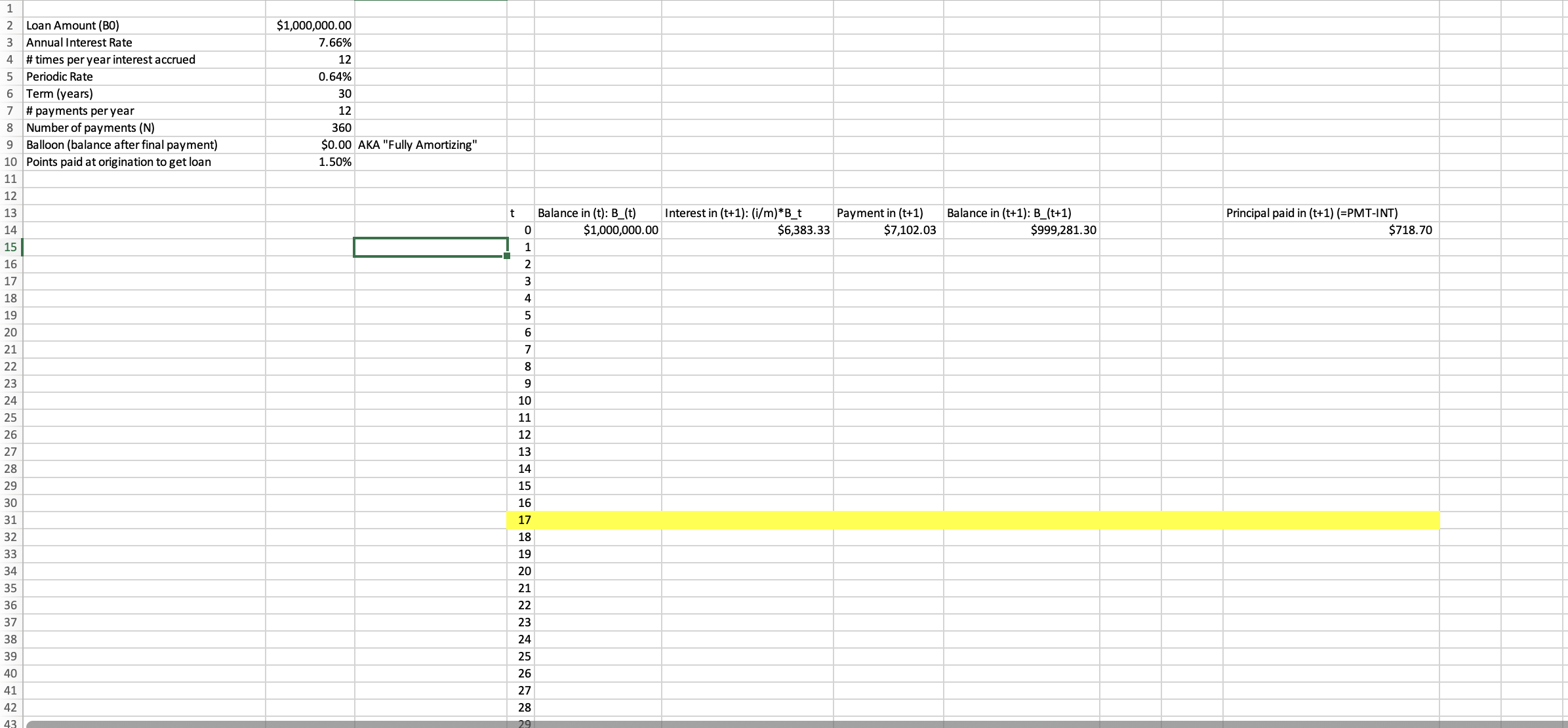 Solved show work for all columns in excel | Chegg.com