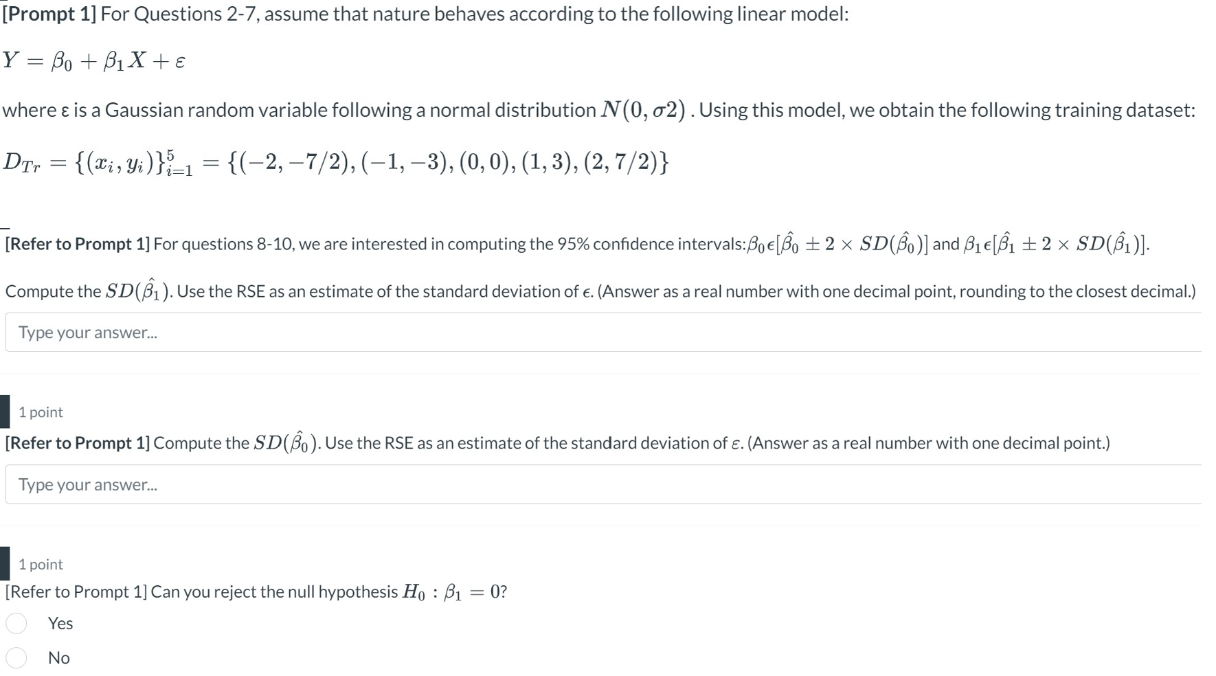 Solved [Prompt 1] ﻿For Questions 2-7, ﻿assume that nature | Chegg.com