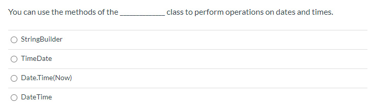 Solved You can use the methods of the class to perform | Chegg.com