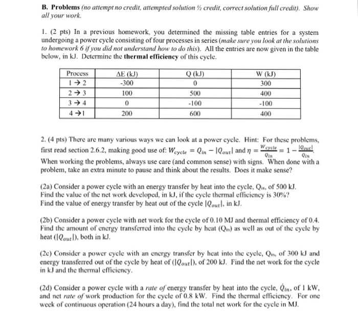 Solved B. Problems (no attempt no credit, attempted solution | Chegg.com
