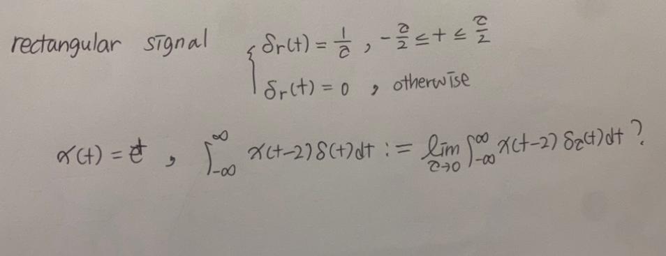 Solved rectangular signal {δr(t)=21,−2∂≤t≤22δr(t)=0, | Chegg.com