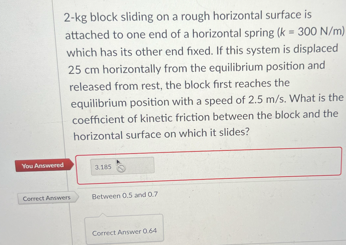 Solved 2−kg block sliding on a rough horizontal surface is | Chegg.com