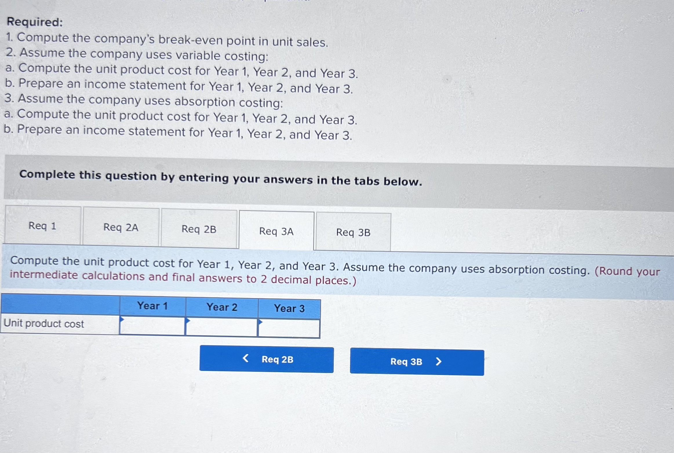 Solved Required: 1. Compute the company's break-even point | Chegg.com
