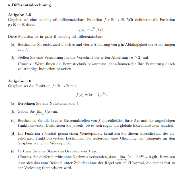 Solved Aufgabe 5.5 Gegeben sei eine beliebig oft | Chegg.com
