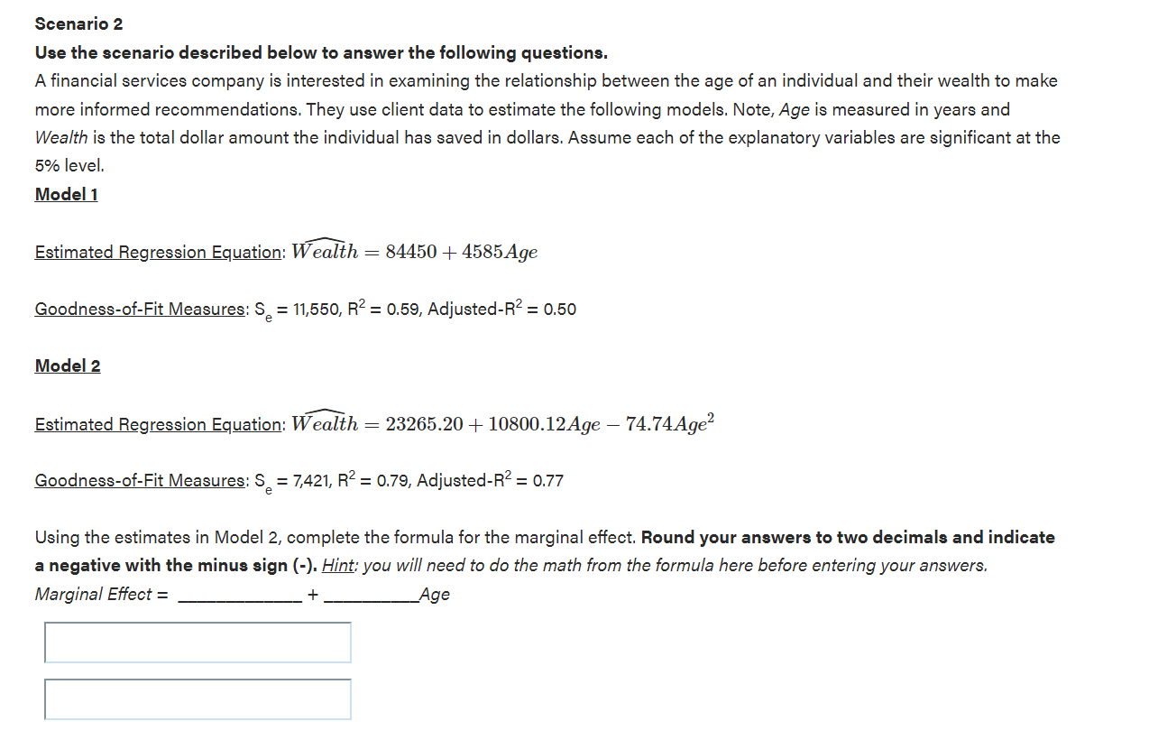 Solved Scenario 2 Use the scenario described below to answer | Chegg.com