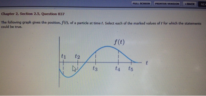 Solved FULL SCREEN | | PRINTER VERSION 1 : « BACK ! NEX | Chegg.com