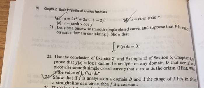 Solved 86 Chapter 2 Basic Properties of Analytic Functions | Chegg.com