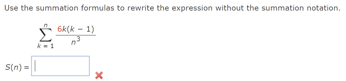 Solved Use the summation formulas to rewrite the expression | Chegg.com