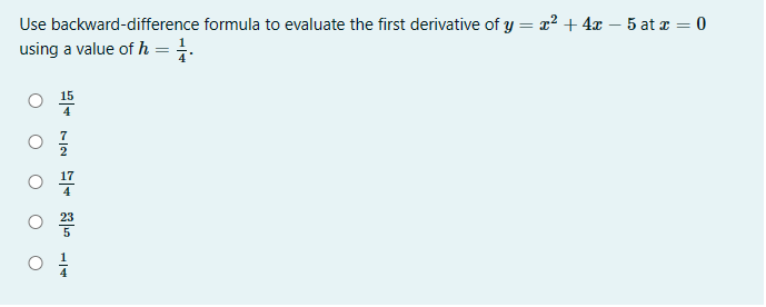 Solved Use backward-difference formula to evaluate the first | Chegg.com