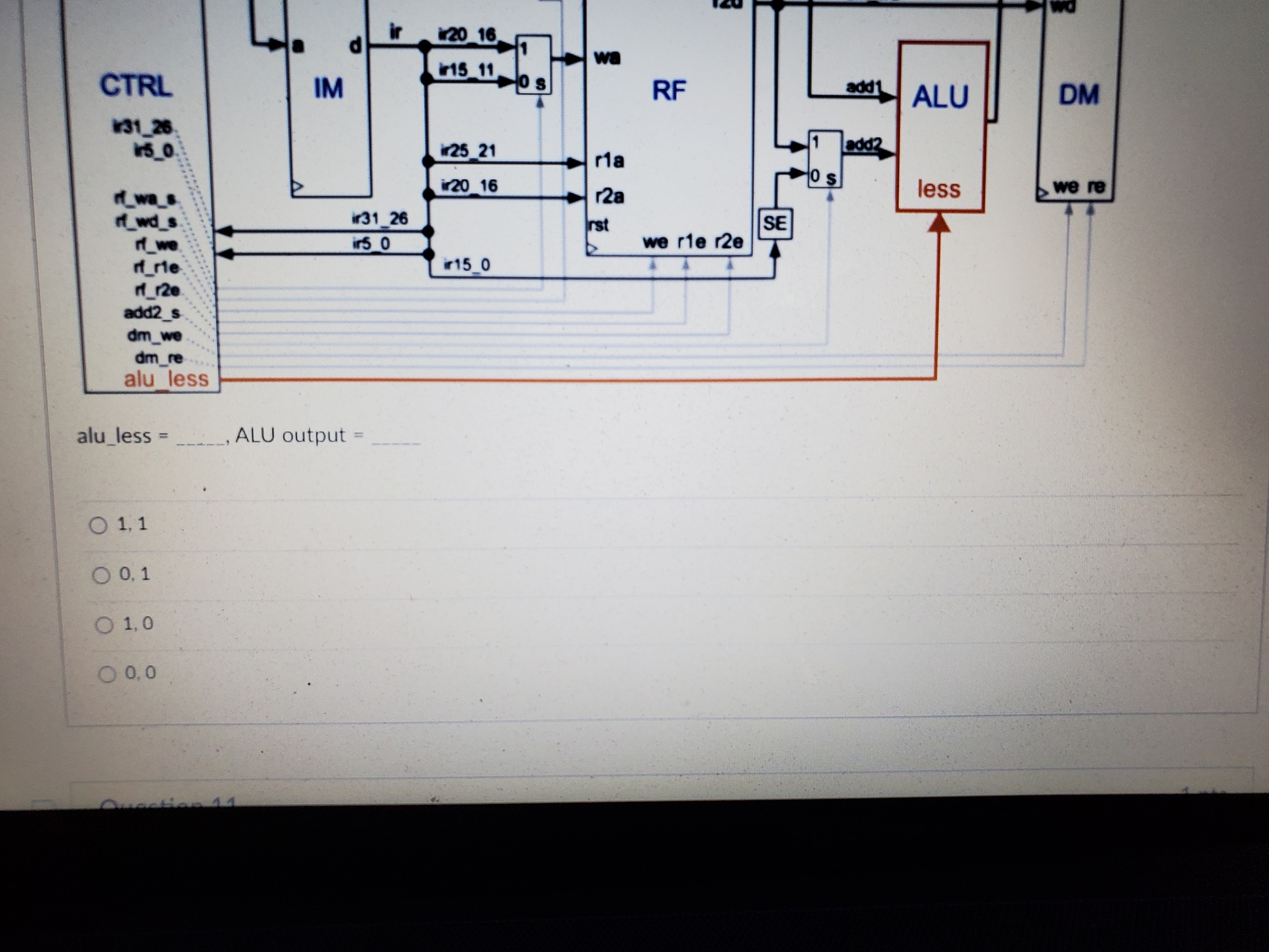 Solved Question 9 1 pts Given the processor circuit below, | Chegg.com