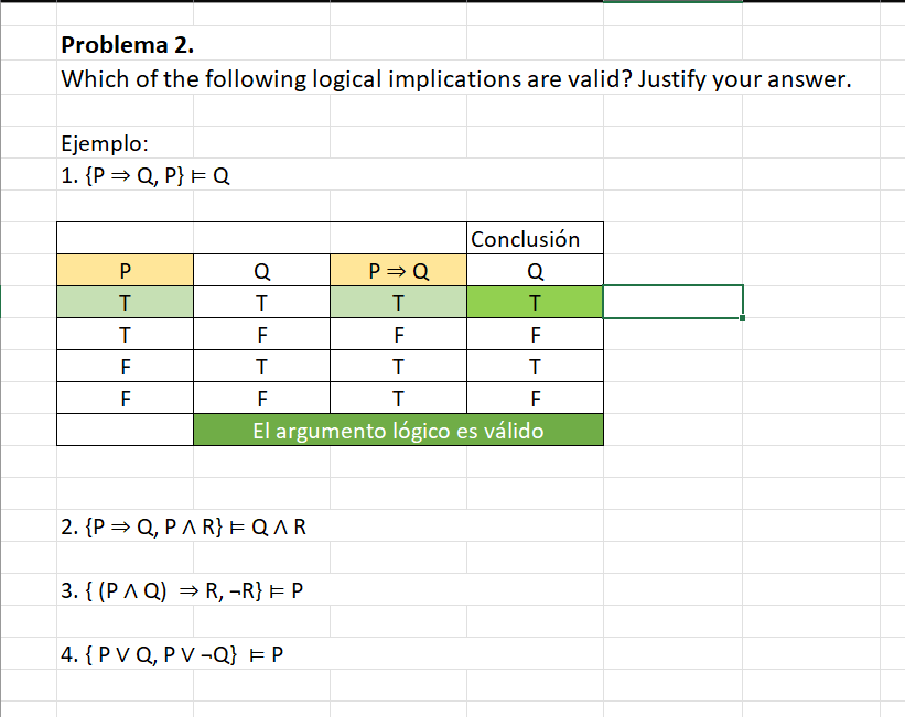 Solved Problema 2. Which of the following logical | Chegg.com
