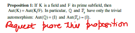 Solved Proposition 1: If K is a field and F its prime | Chegg.com