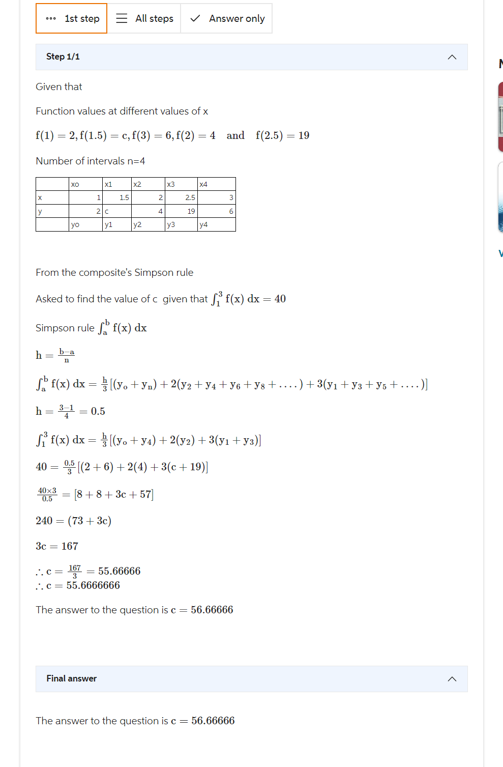 Solved plz just give the final answer , I sent this question | Chegg.com