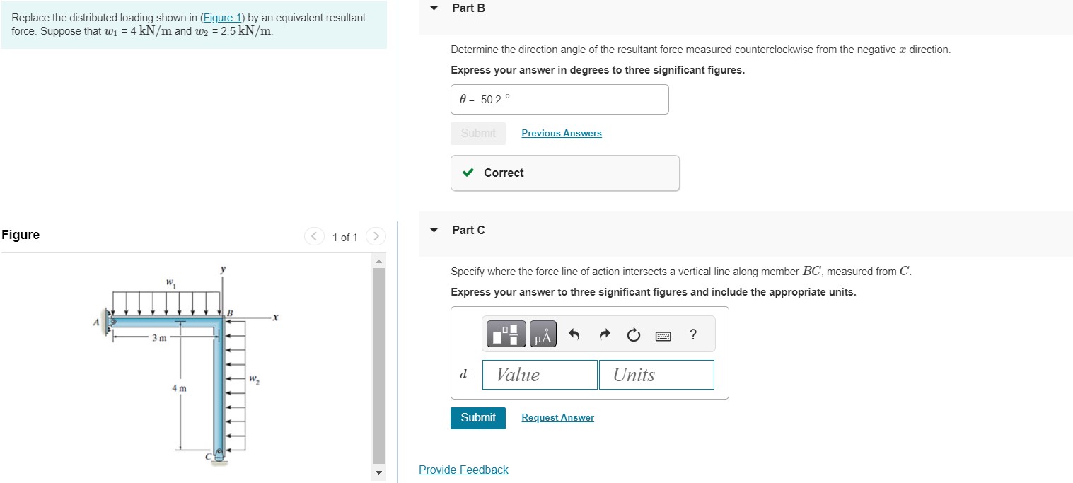 Solved Replace the distributed loading shown in (Figure 1) | Chegg.com