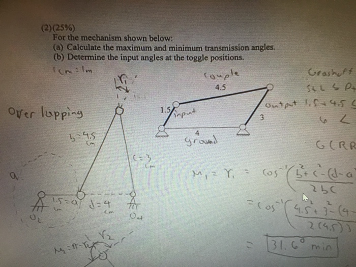 Solved For the mechanism shown below: (a) Calculate the | Chegg.com