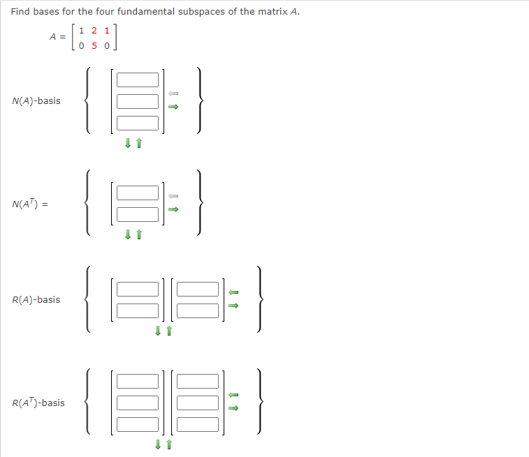 Solved Find bases for the four fundamental subspaces of the | Chegg.com