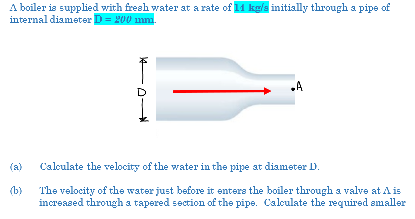 Solved A boiler is supplied with fresh water at a rate of 14 | Chegg.com