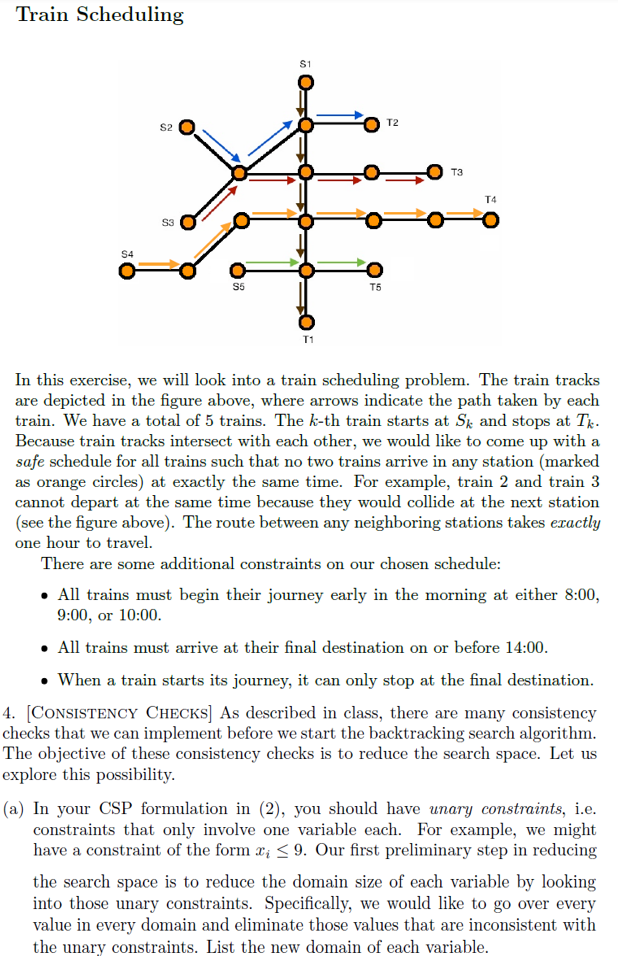 Solved Train Scheduling In this exercise, we will look into | Chegg.com