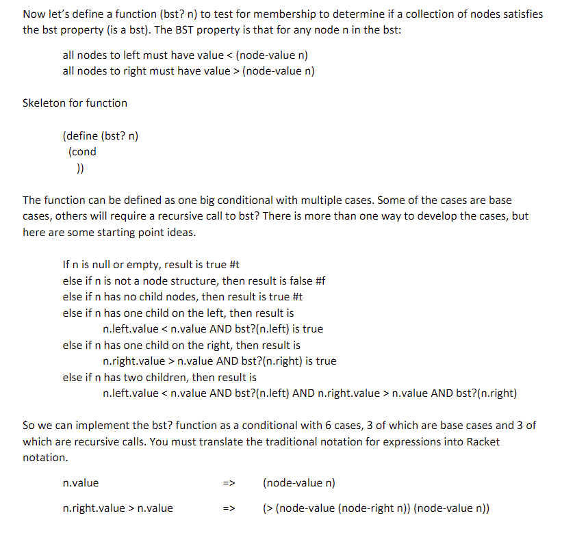 Solved PLEASE PROGRAM IN RACKET WITH THE FOLLOWING NODE | Chegg.com