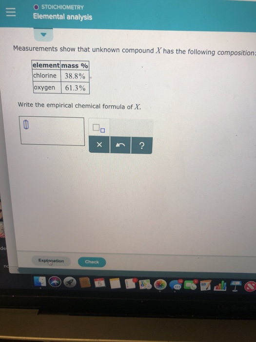 Solved O STOICHIOMETRY Elemental analysis Measurements show | Chegg.com