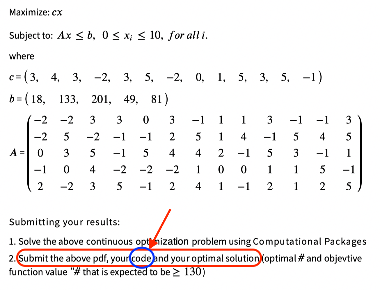 Solved ** Continuous Optimization Problem | Chegg.com