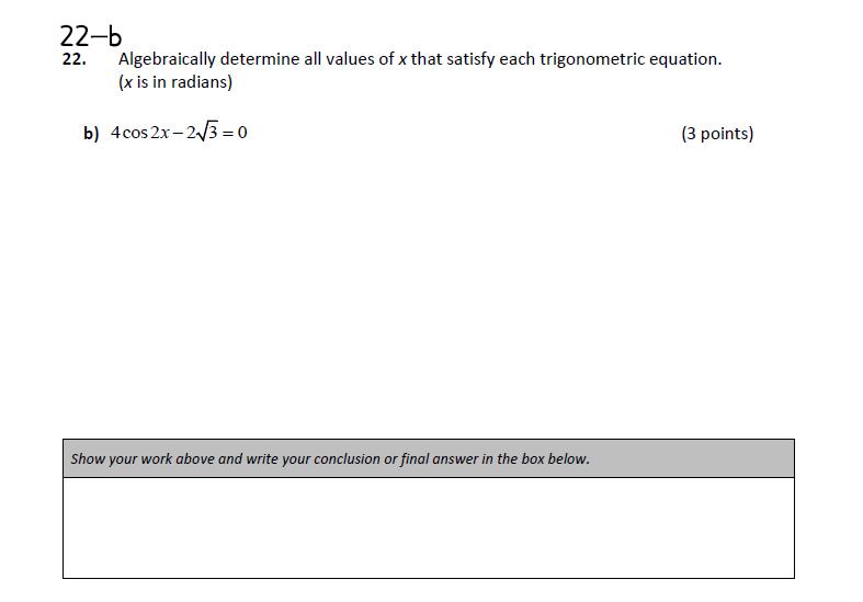 Solved 22-b 22. Algebraically determine all values of x that | Chegg.com