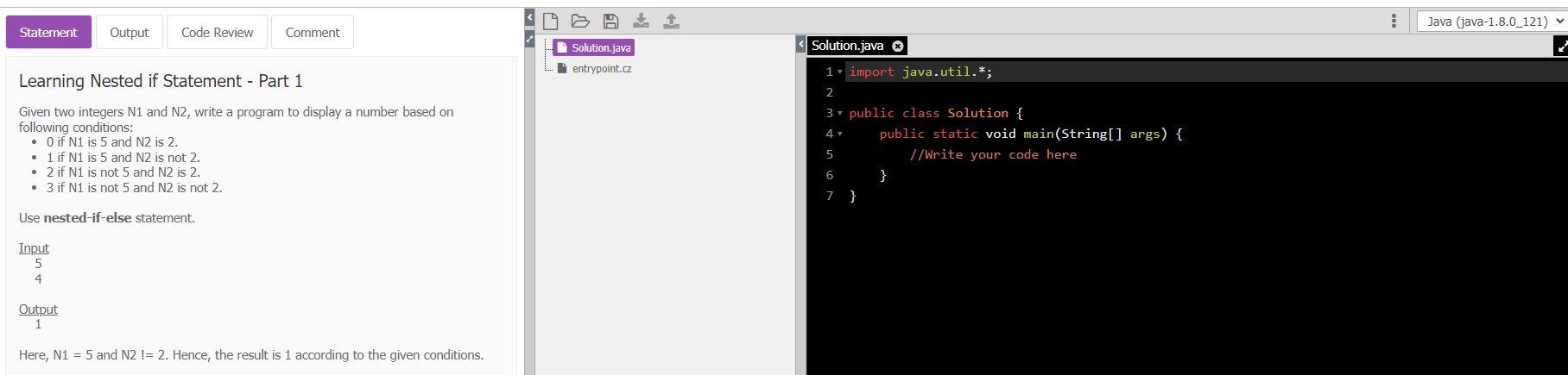 Solved Statement Output Code Review Learning Nested if | Chegg.com
