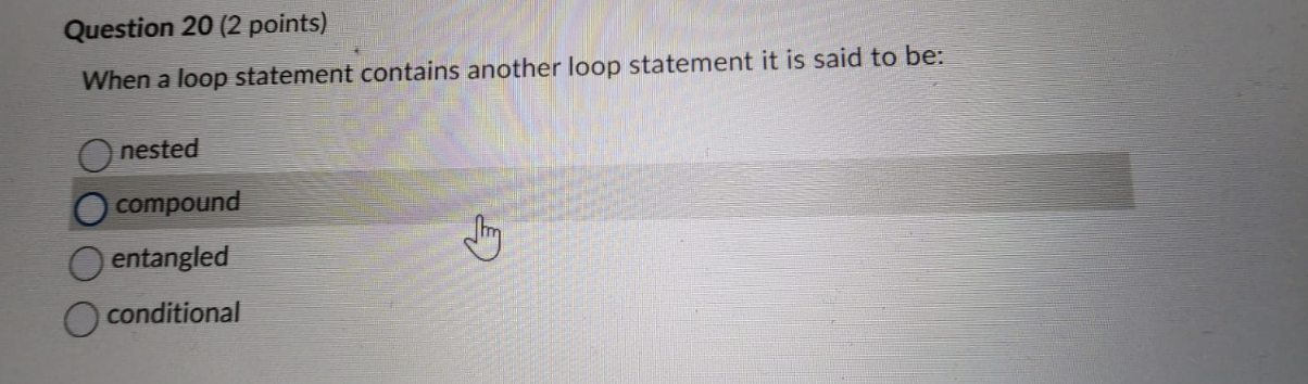 Solved When a loop statement contains another loop statement | Chegg.com