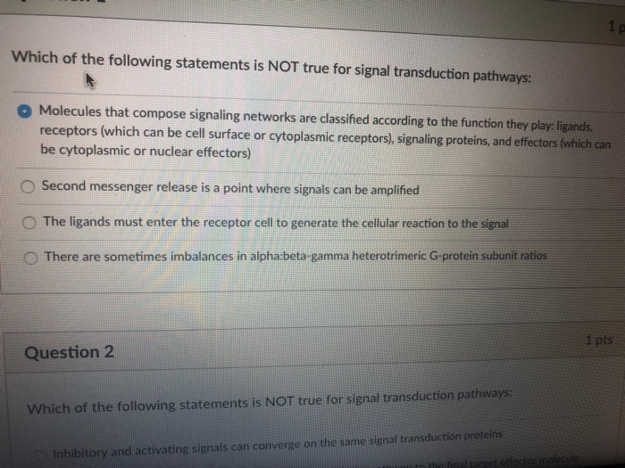 Solved Which of the following statements is NOT true for | Chegg.com