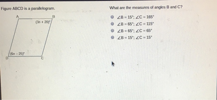 Solved Figure ABCD is a parallelogram. What are the | Chegg.com