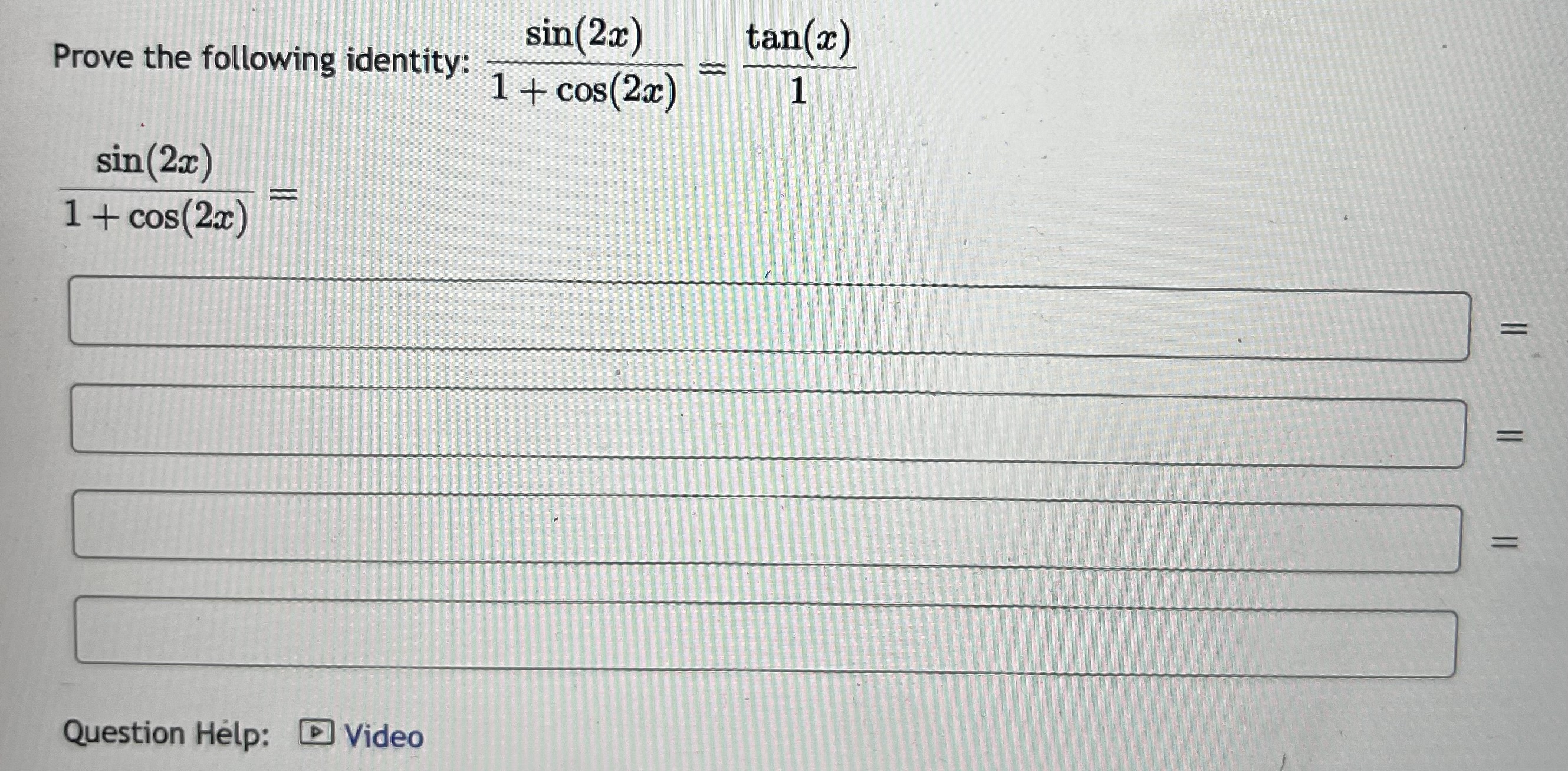Solved Prove the following identity: | Chegg.com