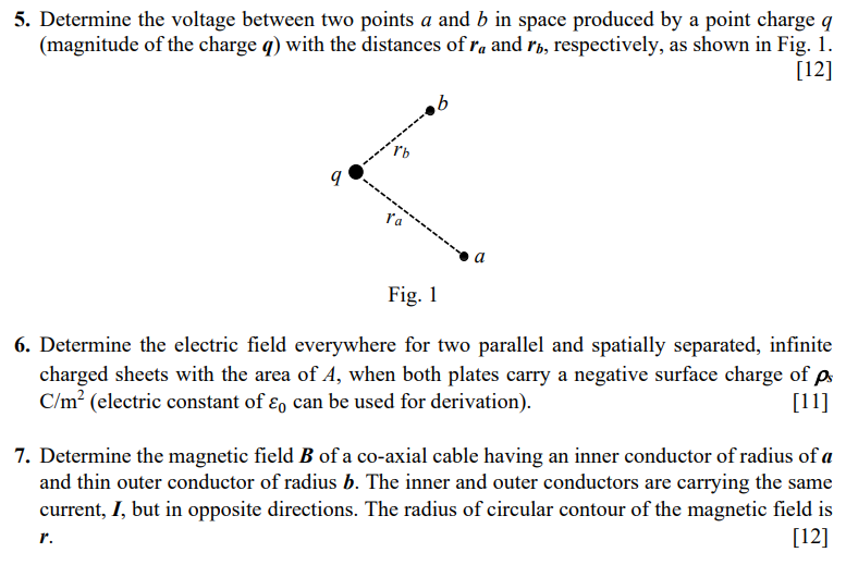 Solved 5. Determine the voltage between two points a and b | Chegg.com