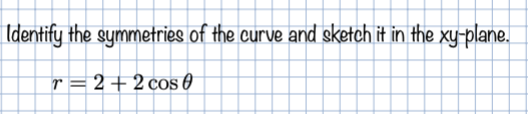 Solved Identify the symmetries of the curve and sketch if in | Chegg.com