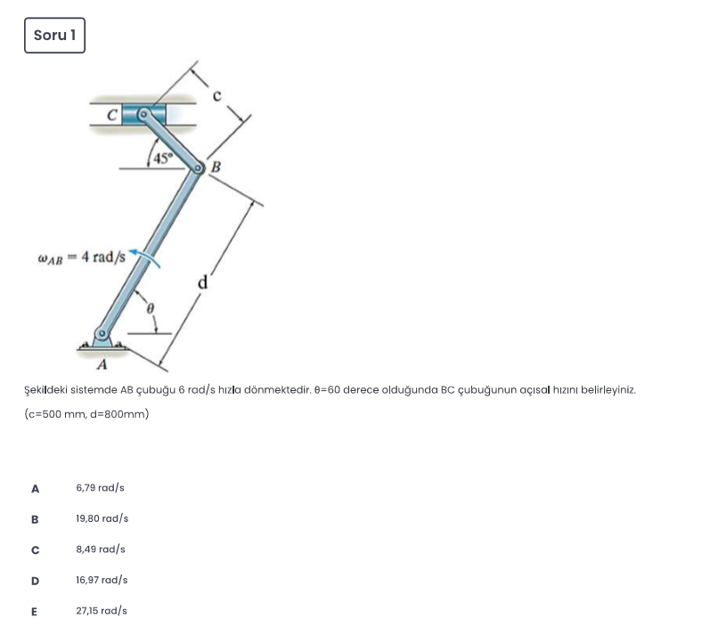 Solved In the system shown in the figure, the AB rod rotates | Chegg.com