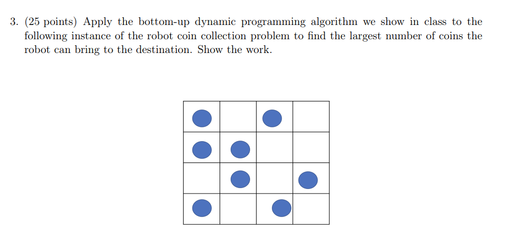 Solved A robot is located in the upper left cell | Chegg.com
