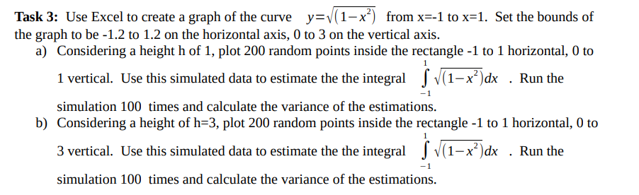 Solved 1 Task 3: Use Excel to create a graph of the curve | Chegg.com