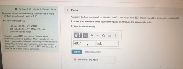 Solved ㎜ Review Constants Periodic Table PartA magine that | Chegg.com