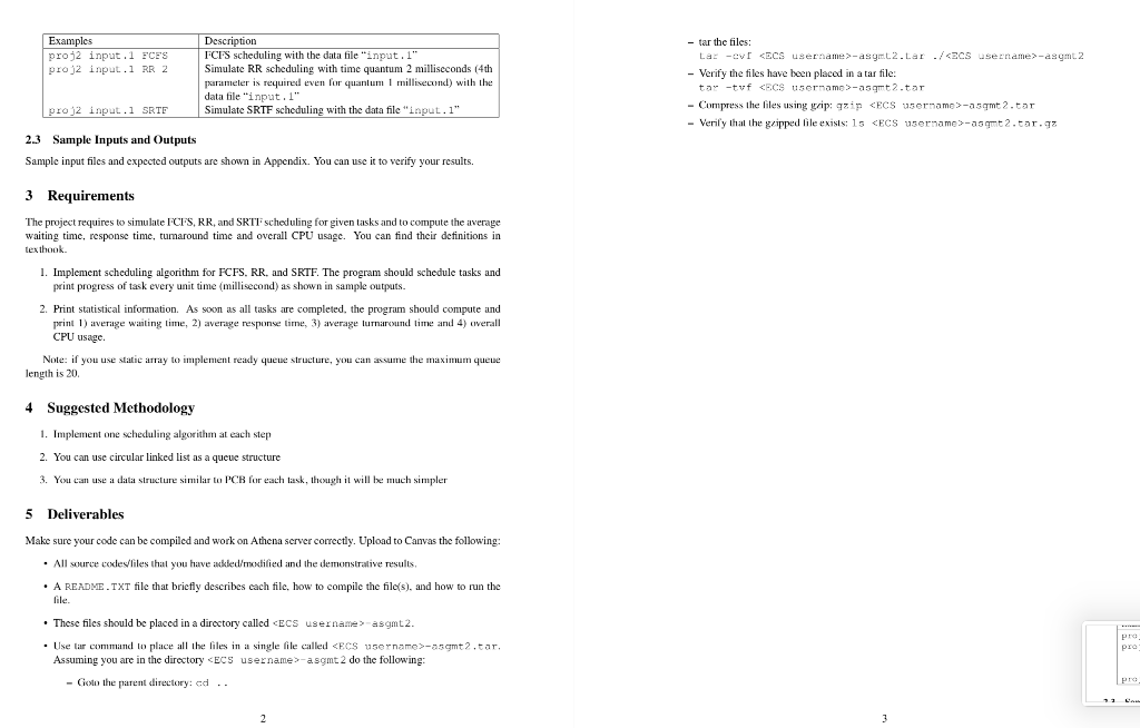Assignment 2: CPU Scheduling Simulation CSC 139 | Chegg.com