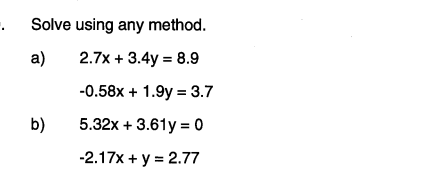 Solved Solve using any method. a) | Chegg.com