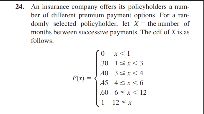 Solved 4. An insurance company offers its policyholders a | Chegg.com